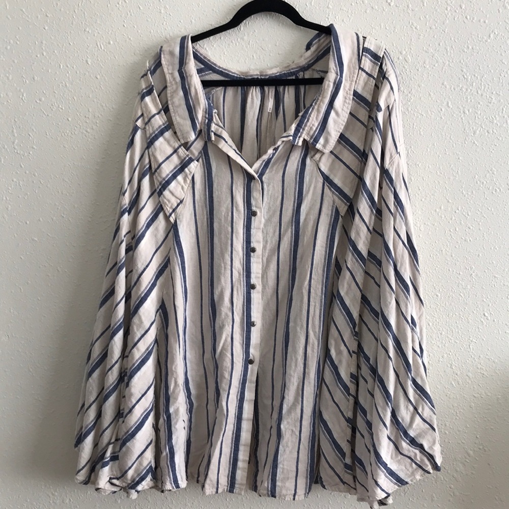 Free People Strip Poncho - Gem